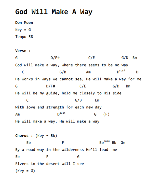 God Will Make A Way - Lẽ Thật
